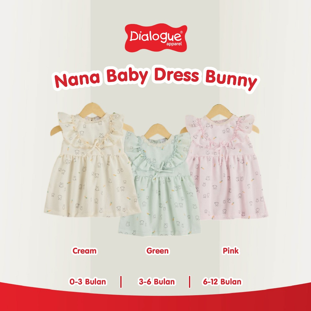 Jual DIALOGUE APPAREL Nana Baby Dress Bunny DAD2064 DAD2065 DAD2066 | Shopee Indonesia