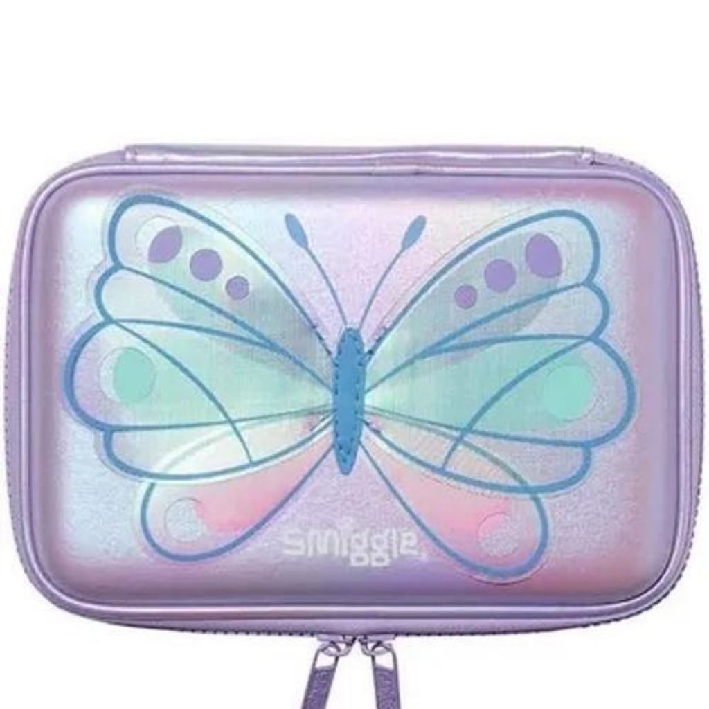 Jual smiggle glitter butterfly backpack pencil case lunchbag bottle ...