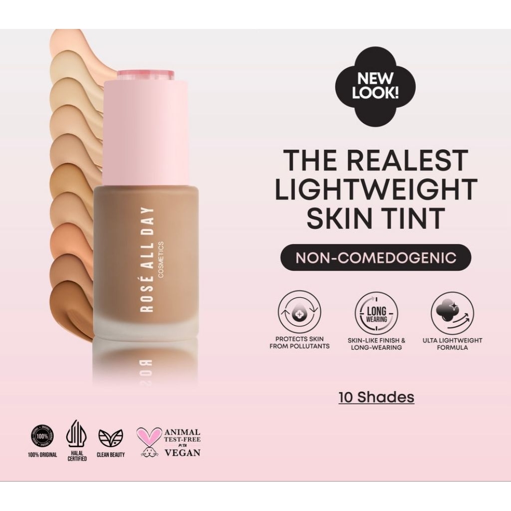 Jual [NEW PACKAGING] Rosé All Day The Realest Lightweight Skin Tint ...