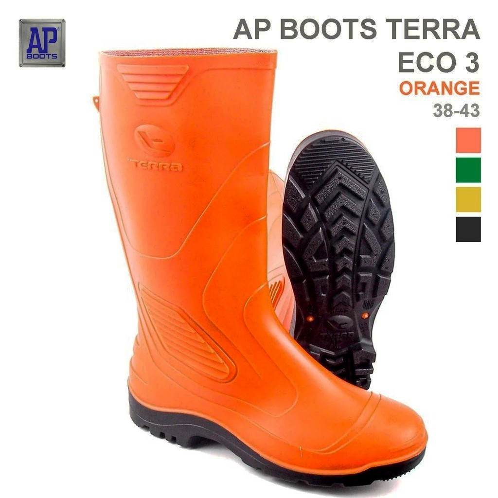 Jual Katzz Sepatu AP Boots Terra Eco 3 Orange | Safety Proyek Anti Slip ...