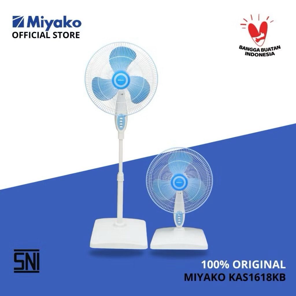Jual [COD READY] MIYAKO 2 IN 1 STAND FAN + DESK FAN / KIPAS ANGIN KAS1618 KB / KAS-1618KB / KAS ...