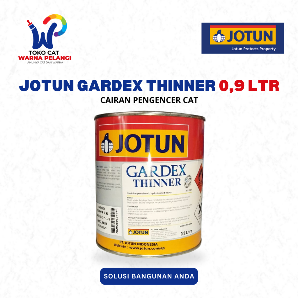Jual Jotun Gardex Thinner Cairan Pengencer Cat Ukuran 0,9 Liter dan 5 ...