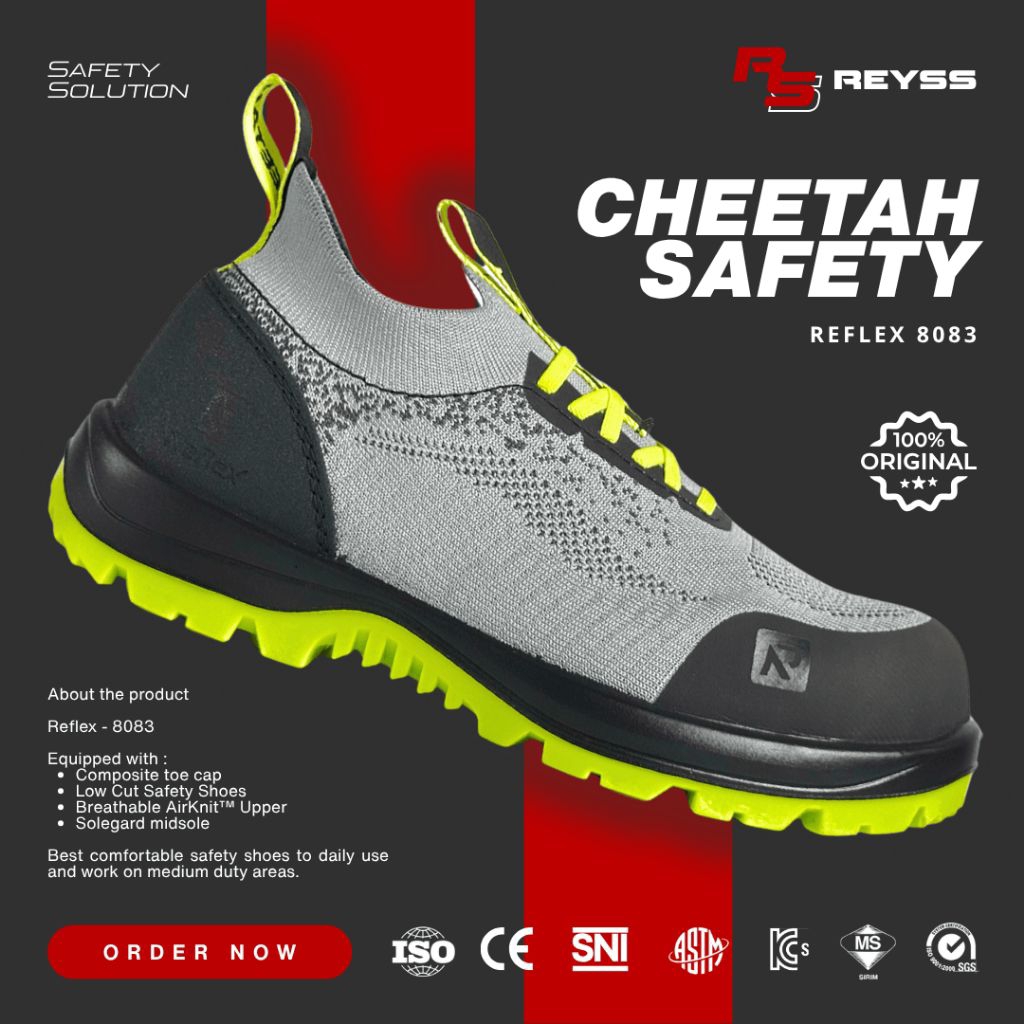 Jual Sepatu Safety Cheetah Reflex 8083 | Shopee Indonesia