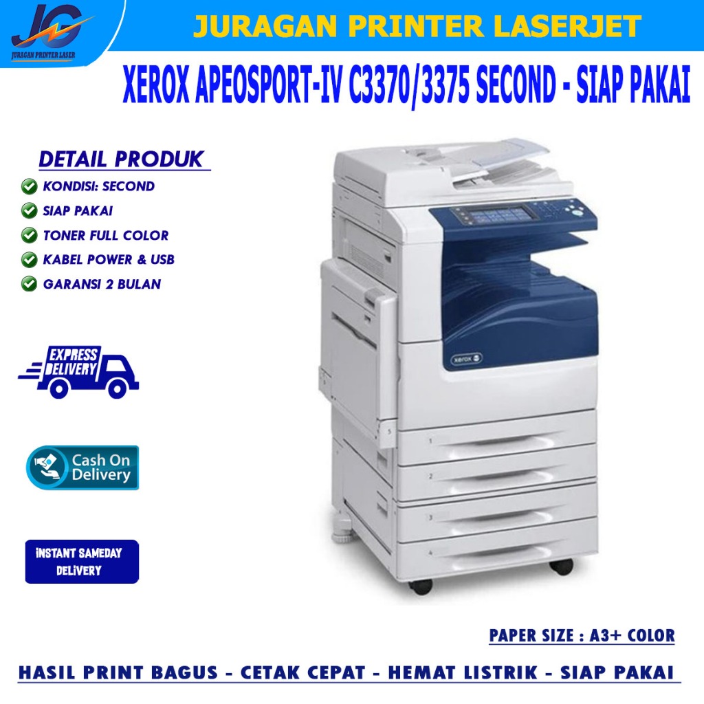 Jual Xerox C3370 / C3375 Warna A3 – Cocok untuk Usaha Fotocopy & Digital Printing | Shopee Indonesia