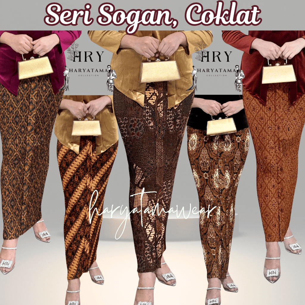 Jual Rok Plisket Wiru/Wiron Motif Sogan Jarik Klasik Seri Coklat - Rok ...
