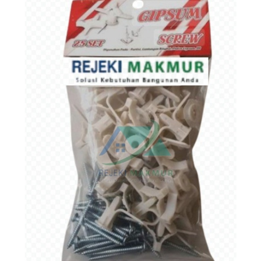 Jual Fisher Gypsum Termasuk Skrup Isi 25 Pcs / Gypsum Fisher | Shopee ...