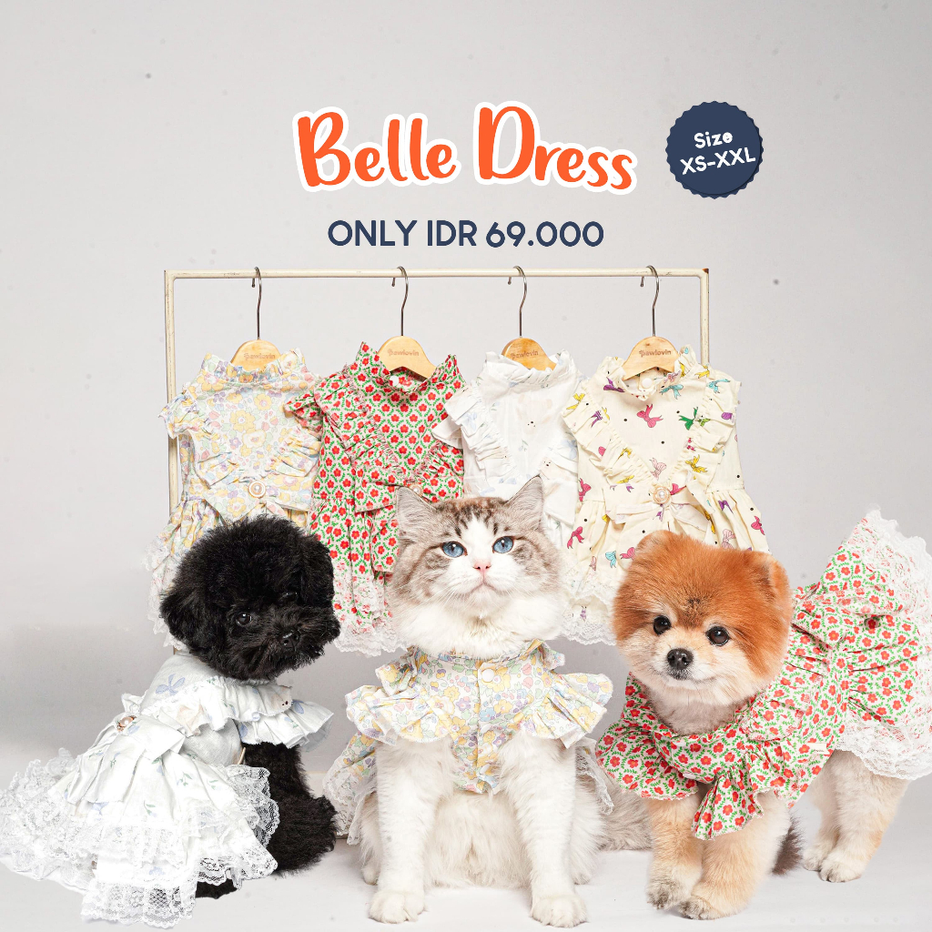 Jual Pawlovin - Baju Anjing & Kucing Belle Dress | Shopee Indonesia