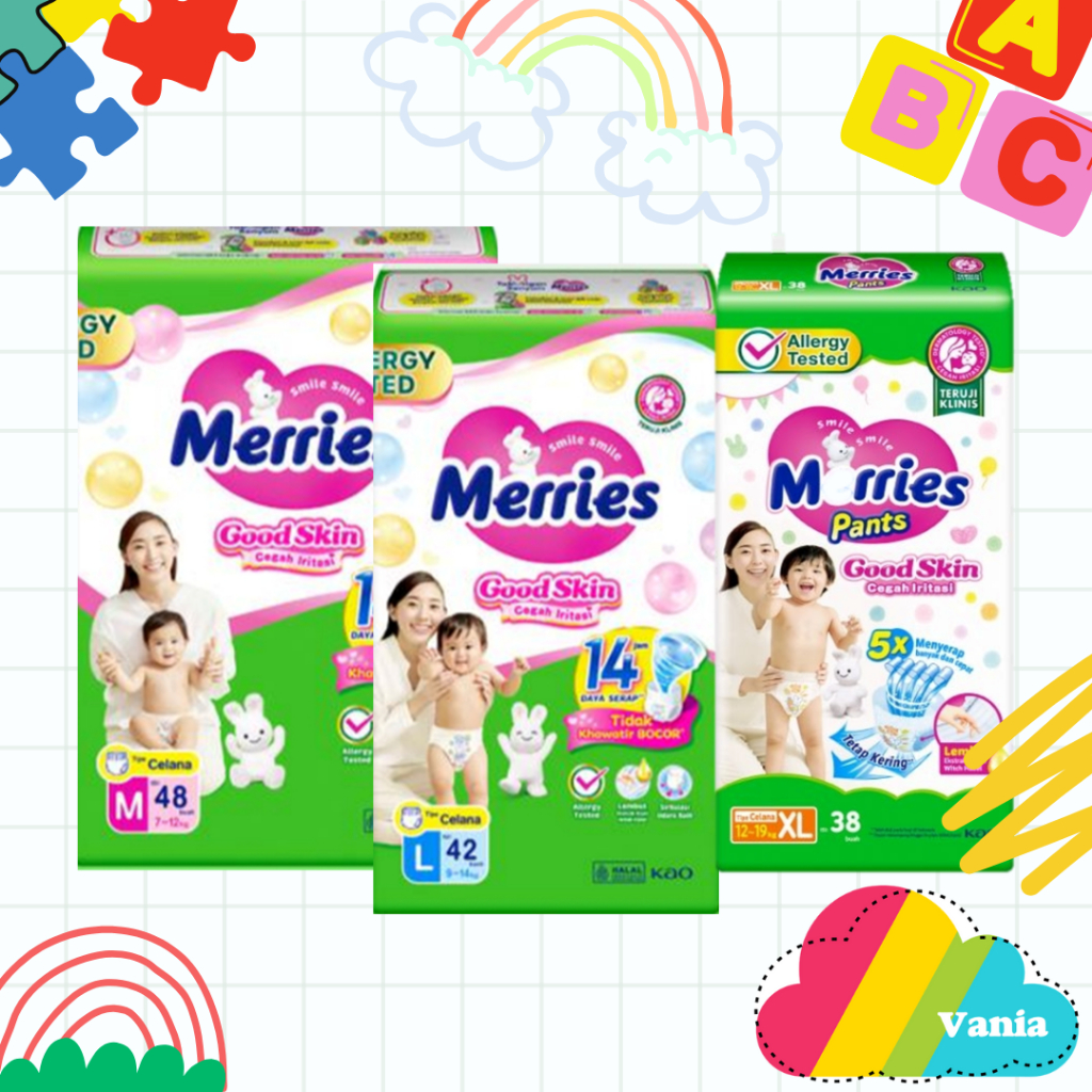 Jual Merries Good Skin Jumbo M48 L42 XL38 XXL28 , Celana M 48 L 42 XL ...