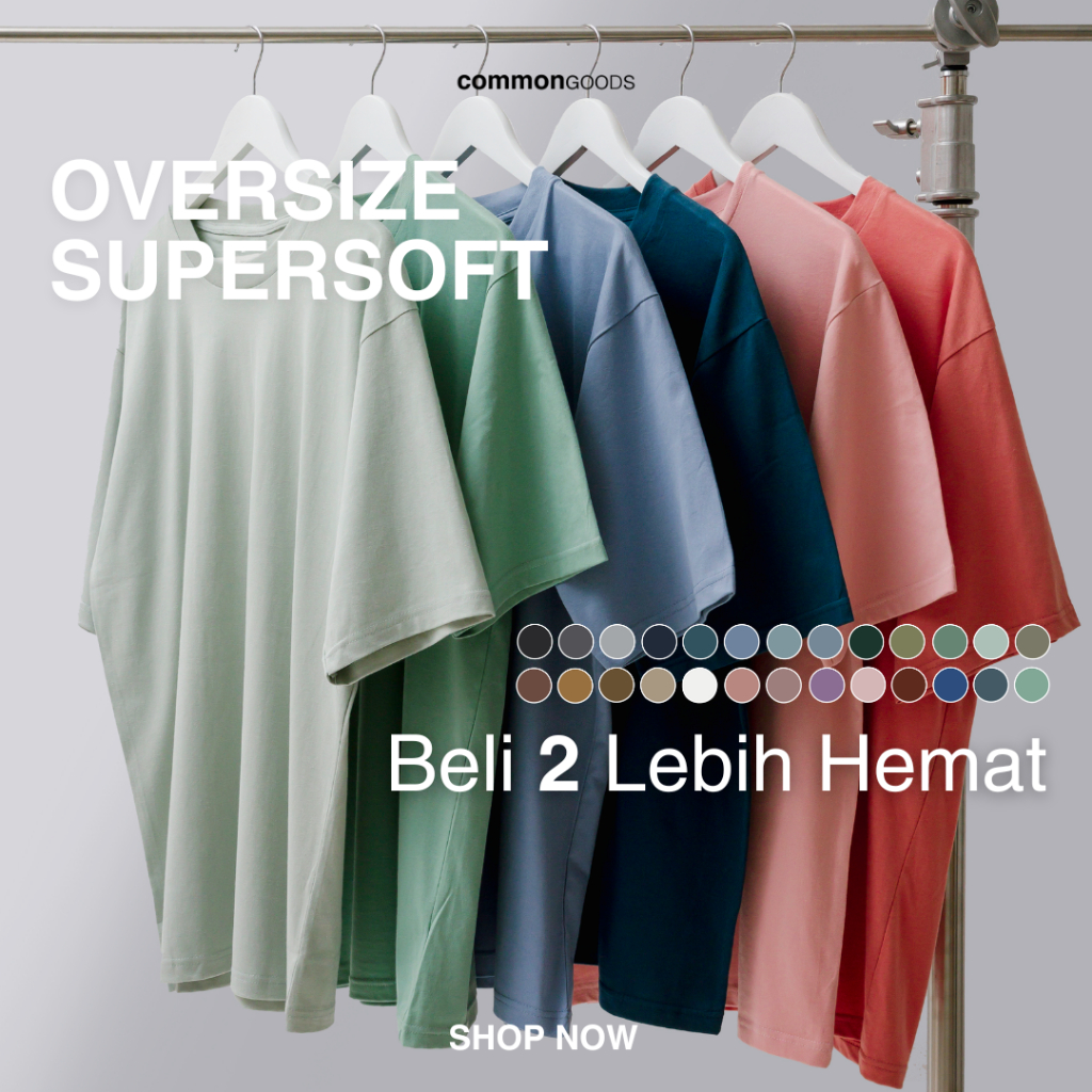 Jual Common Goods Short Sleeve Super Soft Oversize T-Shirts Series | Shopee Indonesia