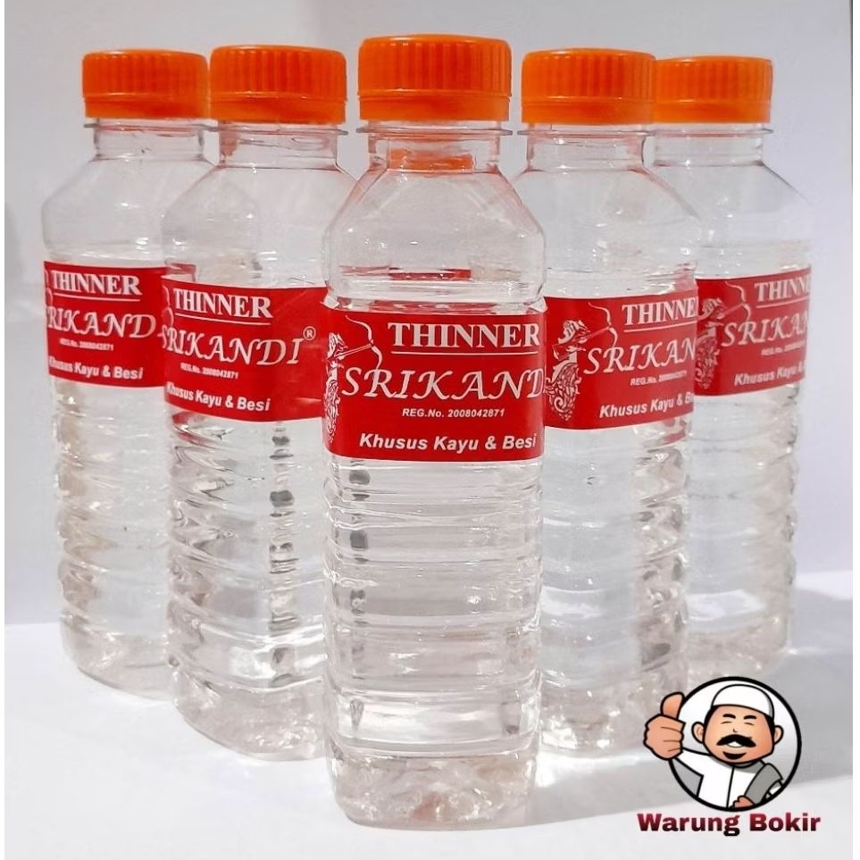 Jual Tiner Srikandi Kemasan Botol Pengencer Cat Kayu & Besi Thinner Paint | Shopee Indonesia