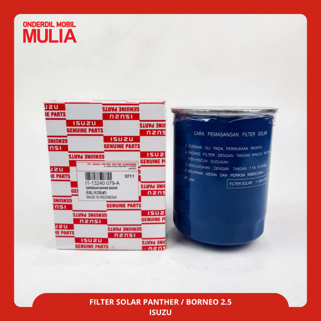 Jual FILTER SOLAR ISUZU BORNEO / PANTHER 2.5 ASLI !! PN: I1-13240-079-A ...