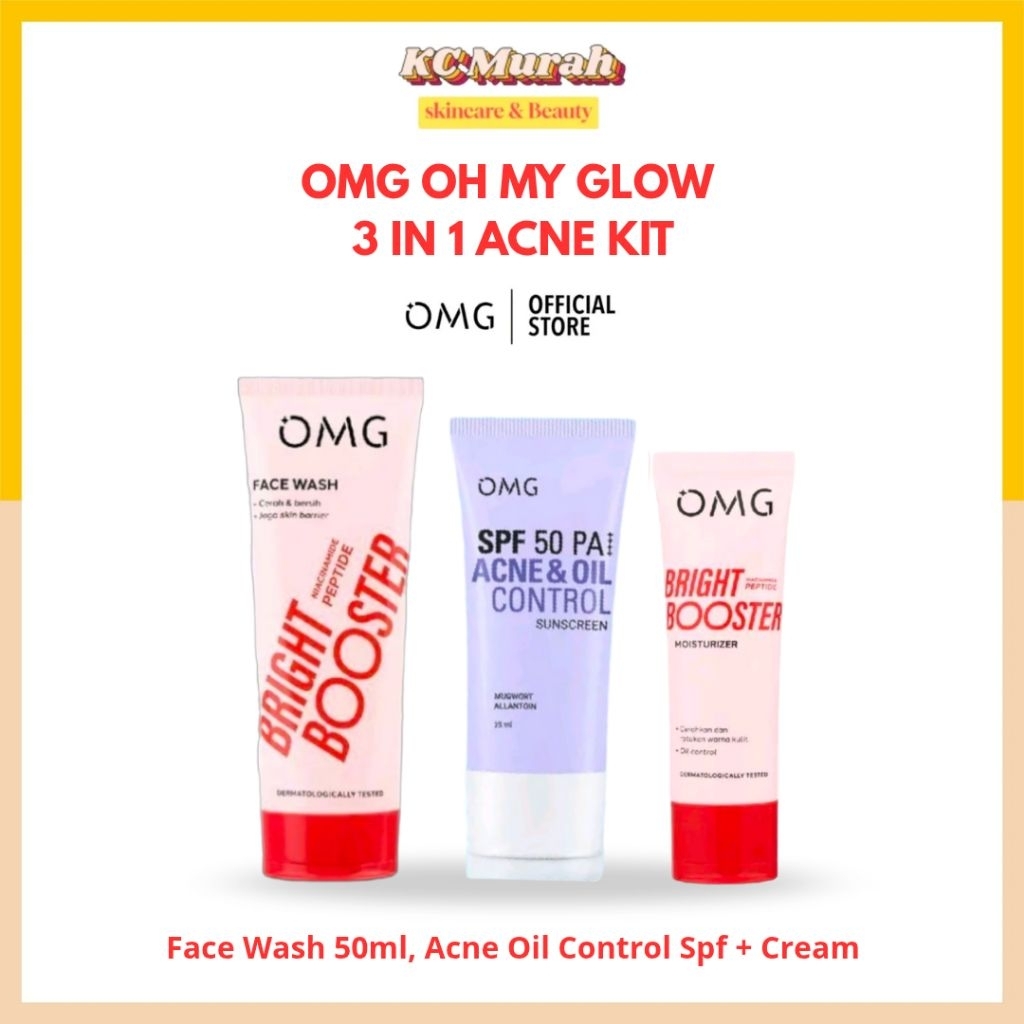 Jual Paket OMG Oh My Glow 3 in 1 ( Sunscreen Acne + Face Wash ...