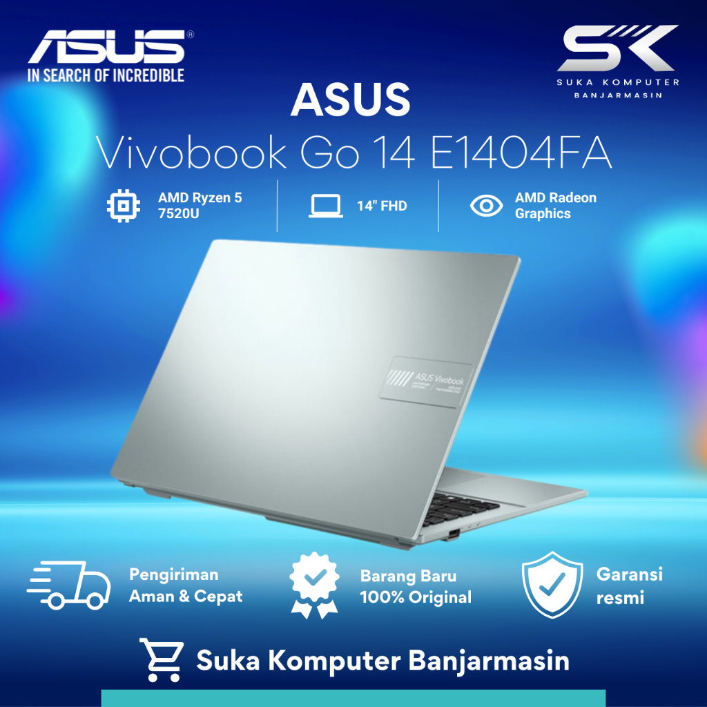 Jual Asus Vivobook Go 14 E1404FA-VIPS5152M /Ryzen 5-7520U/16GB/512GB ...