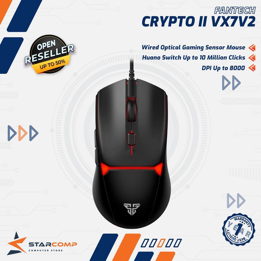 Jual Fantech VX7V2 Crypto II VX7 V2 Wired Gaming Mouse with Macro RGB ...