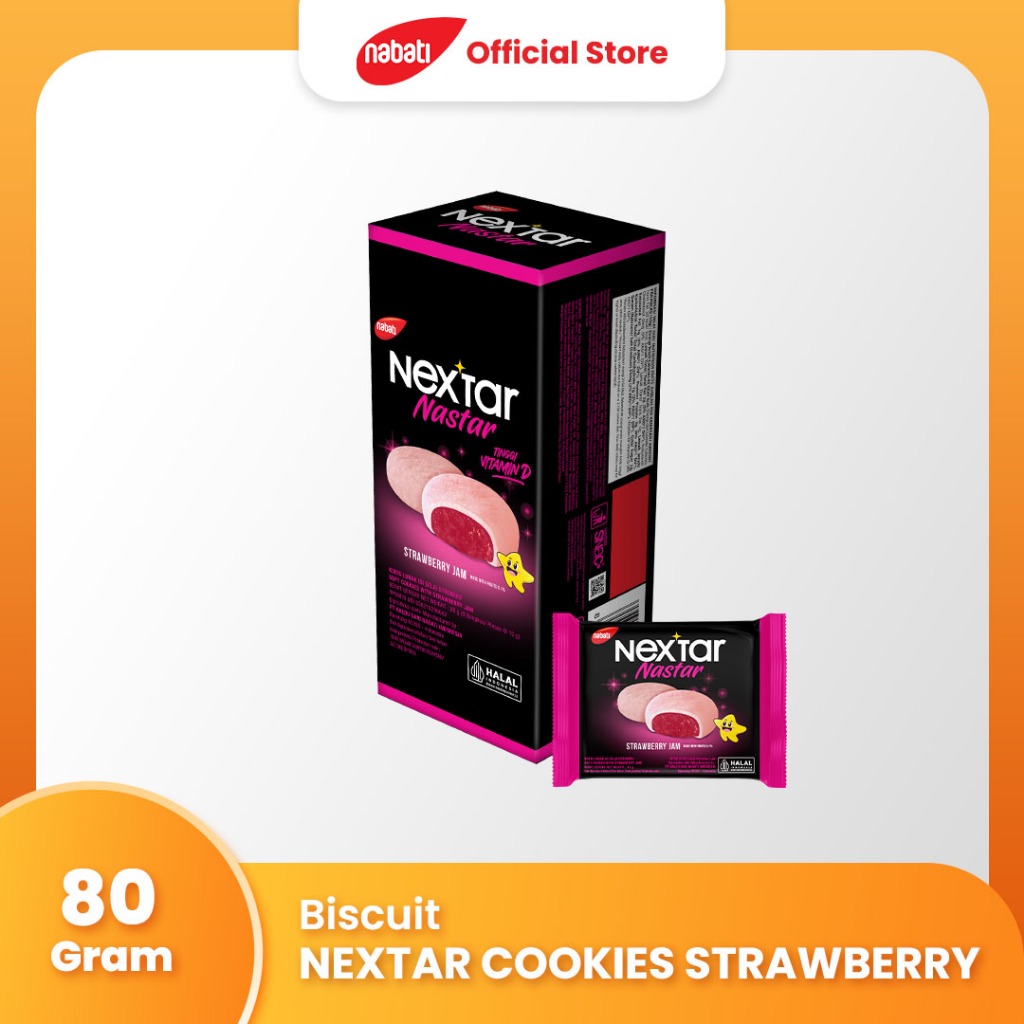 Jual Nextar Cookies Strawberry 80g | Shopee Indonesia