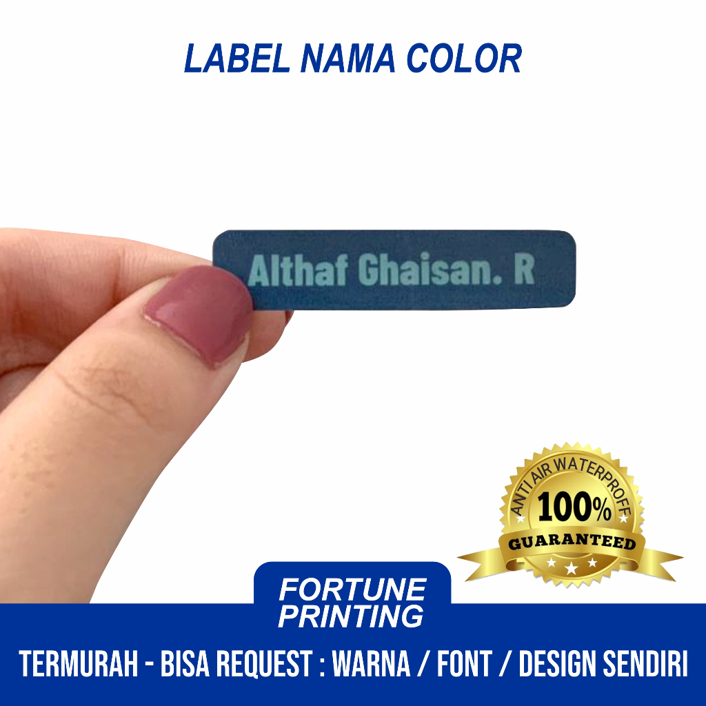 Jual Sticker Label Nama COLOR Custom INSTANT / SAMEDAY | Shopee Indonesia