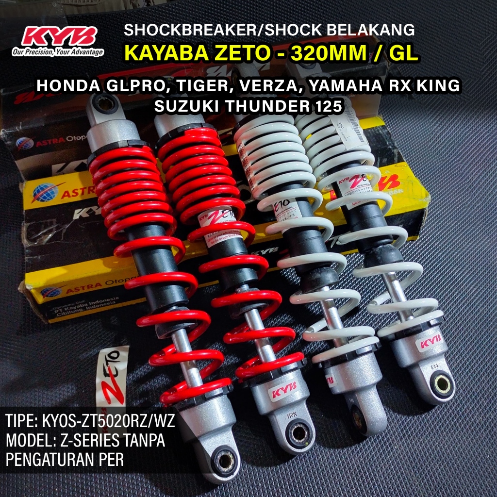 Jual Sok Belakang KAYABA ZETO 320mm Honda Mega Pro Tiger GL Pro Verza Yamaha RX King Suzuki ...