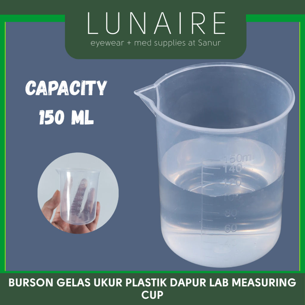 Jual BURSON Gelas Ukur Plastik Dapur Laboratorium Measuring Cup - B4 ...