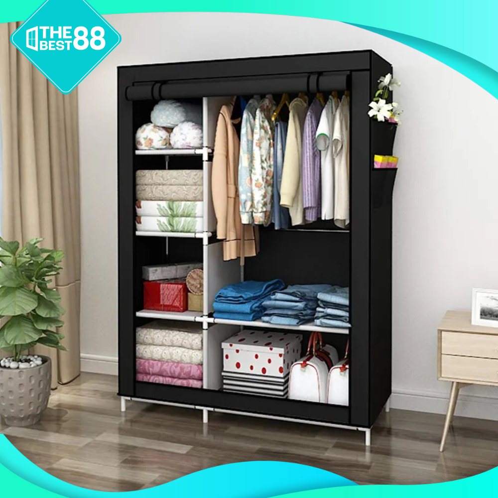 Jual Lemari Pakaian Portable Lemari Retsleting Rak Tempat Penyimpanan ...