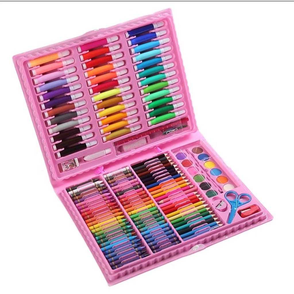Jual 150Pcs Crayon Set Art Set 150 Pcs Pensil Warna Set Anak Crayon ...
