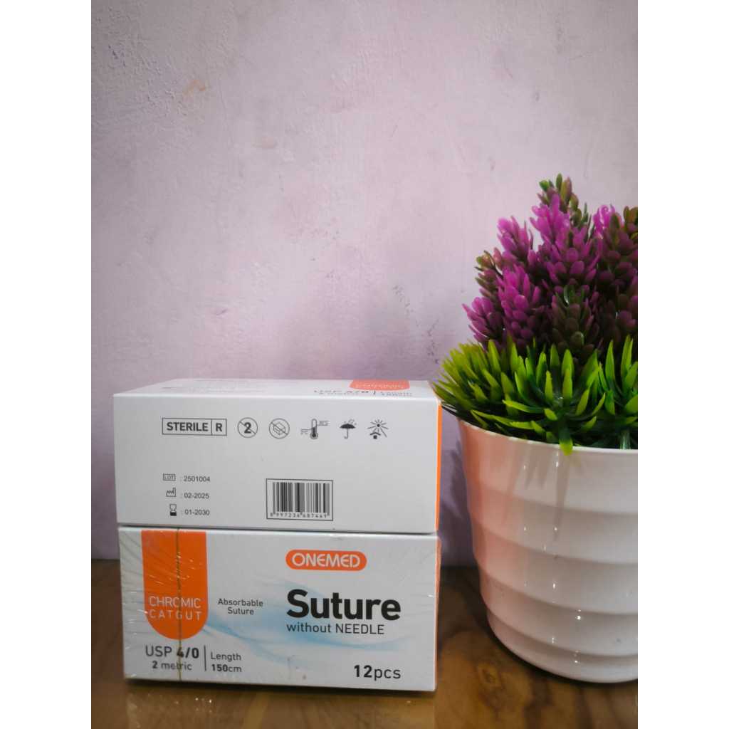 Jual Catgut Chromic Usp. 4/0 Without Needle Onemed // Catgut Benang ...