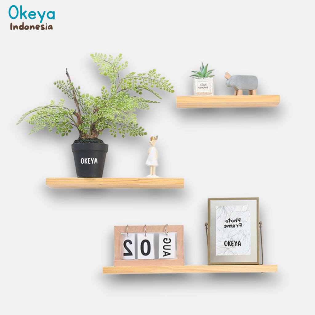 Jual ambalan melayang Rak ambalan Dinding Kayu Solid, Tempat Partisi ...