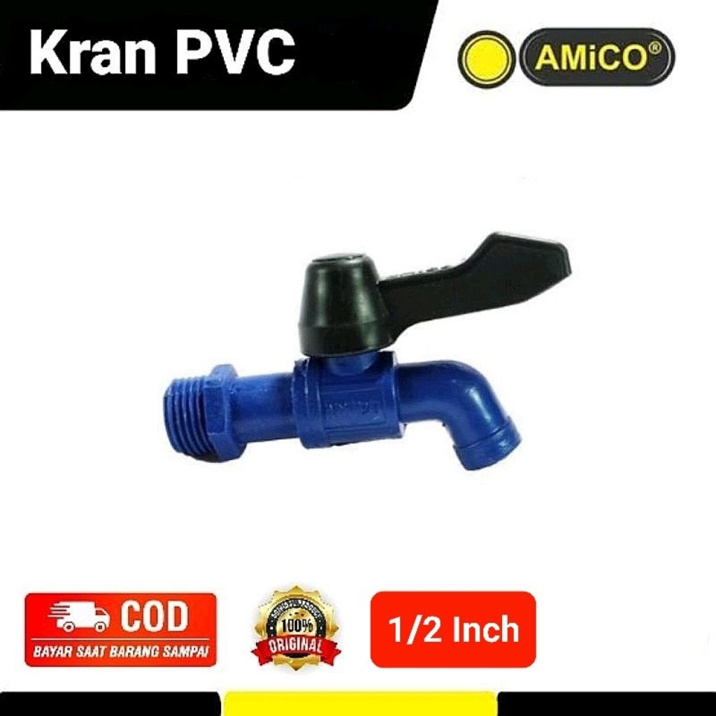 Jual Amico Kran Keran Air PVC Plastik Amico Original 1/2 Inch | Shopee ...