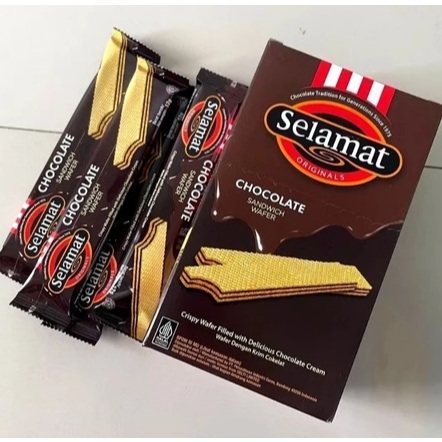 Jual WAFER SELAMAT COKLAT SANDWICH 12 GR ISI 20 PCS - PACK | Shopee ...