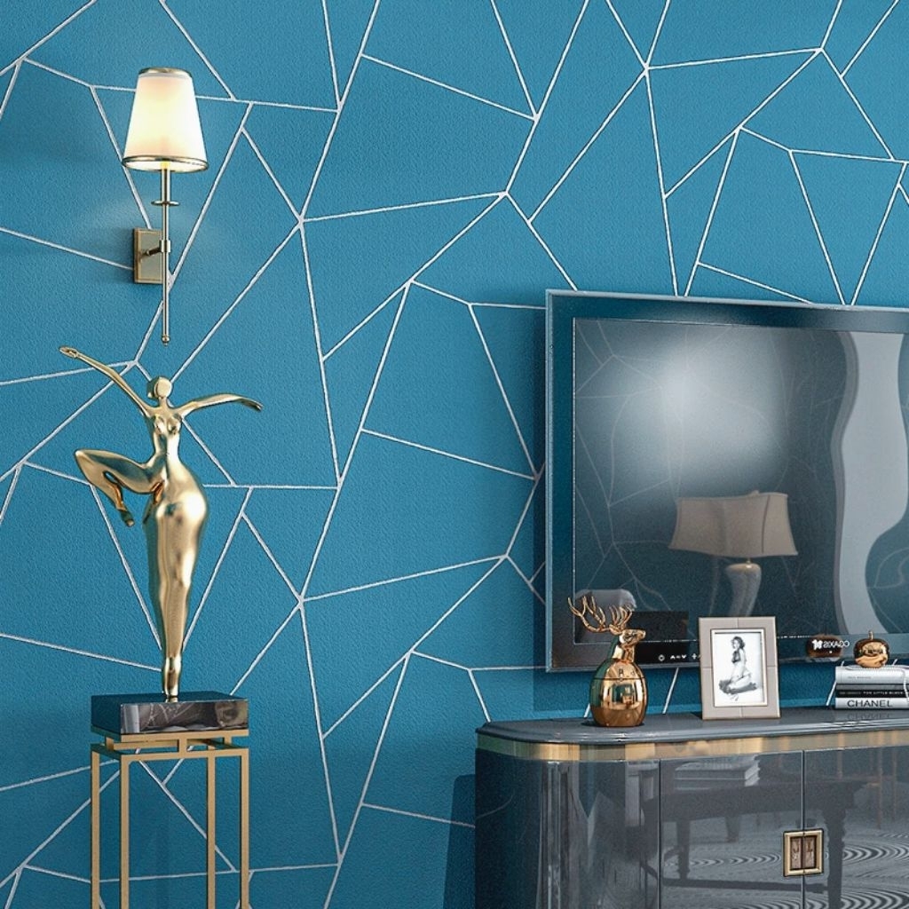 Jual Wallpapers Dinding Keramik Geometrik 10m x 45cm | Shopee Indonesia