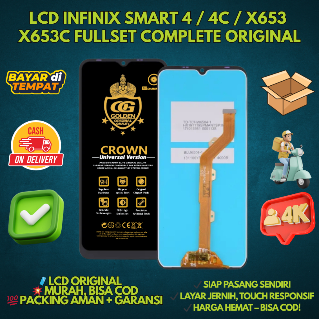 Jual LCD INFINIX SMART 4 / INFINIX SMART 4C / X653 / X653C TOUCHSCREEN ...