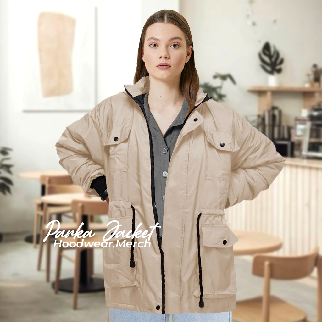 Jual Jaket Parka Wanita Jumbo Jaket Cewek Big Size Jaket Parasut Wanita ...