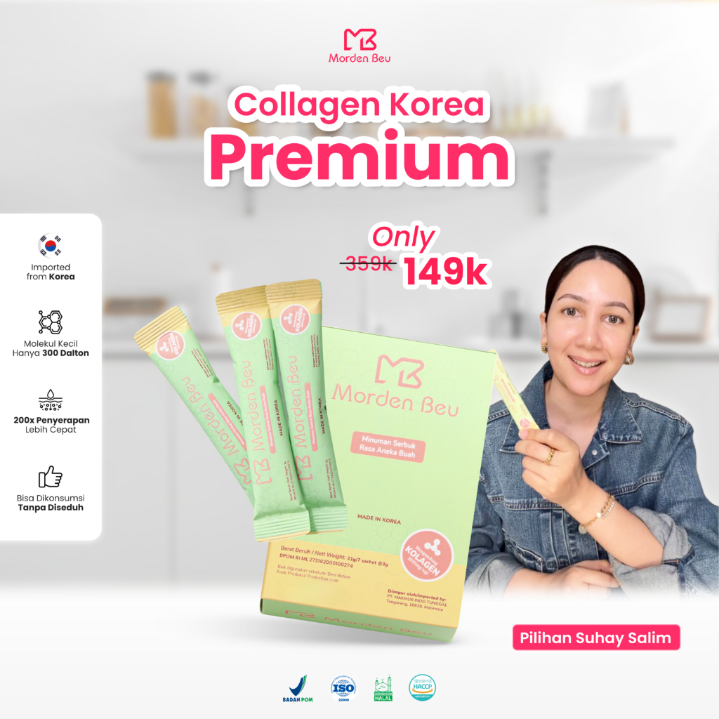 Jual MORDEN BEU - Low Molecules Marine Collagen | Collagen Tripeptide - Collagen Drink 1 Box@7 ...