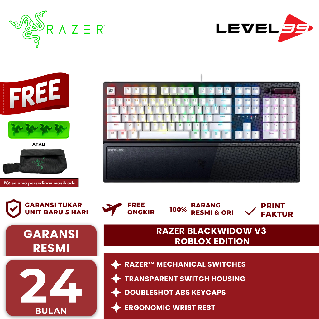 Jual RAZER BLACKWIDOW V3 - ROBLOX EDITION MECHANICAL Gaming Keyboard ...