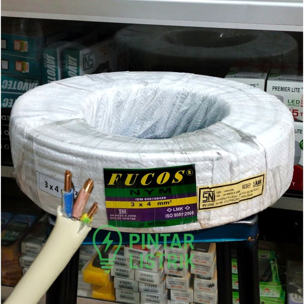 Jual Kabel 3x4mm U Tufur Pudeng Kabel Instalasi 3x4 Fucos Per Meter ...
