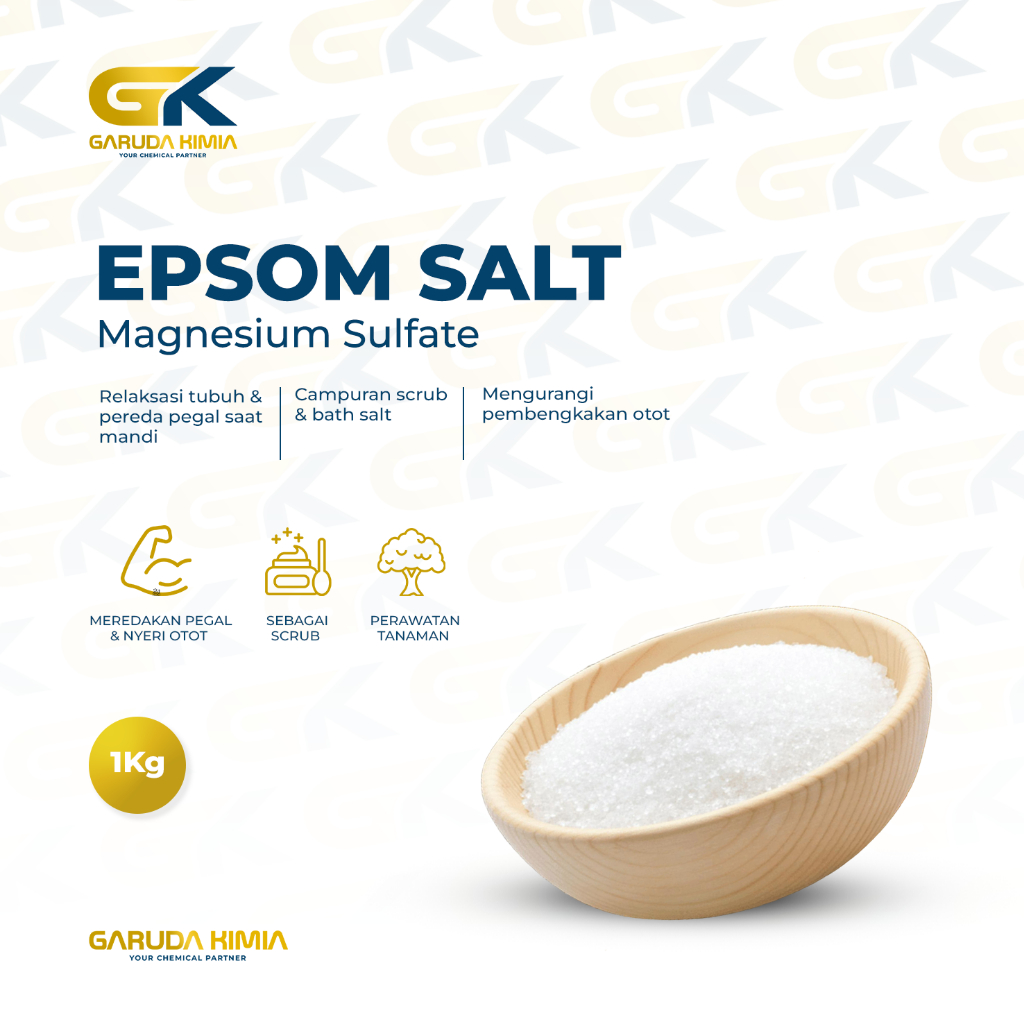 Jual Epsom Salt 1Kg / Garam Inggris / Garam Epsom / Bitter Salt / Garam ...