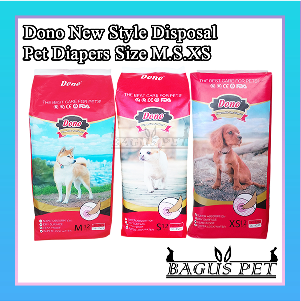 Jual Dono New Style Disposable Pet Diapers Female Dog Diapes All Size ...