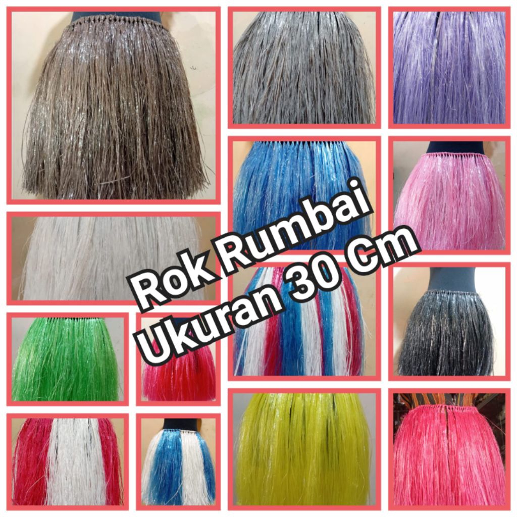 Jual Rok Rumbai Rafia Ukuran 30 Cm Asesoris Pentas Tari Adat Papua Tari ...