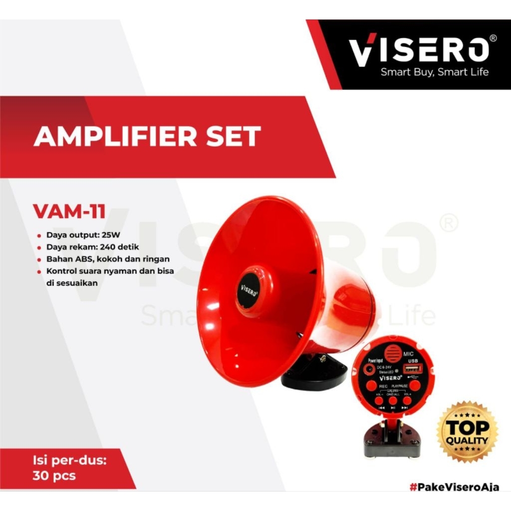 Jual Amplifier Set Portable Visero VAM-11 (TOA Portable) Speaker Amfli ...