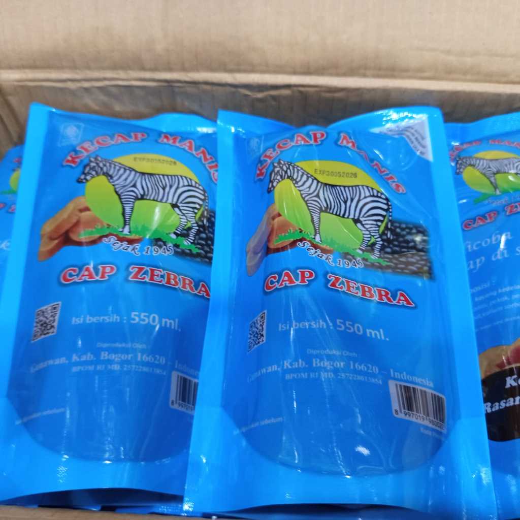 Jual kemasan baru kecap manis cap zebra 550ml khas bogor kemasan refill ...