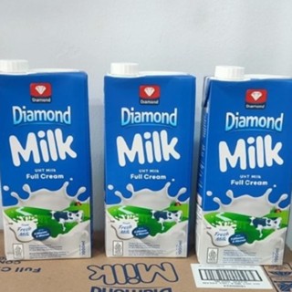 Jual 1DUS Diamond Susu UHT Full Cream 1Lt isi 12 | Shopee Indonesia