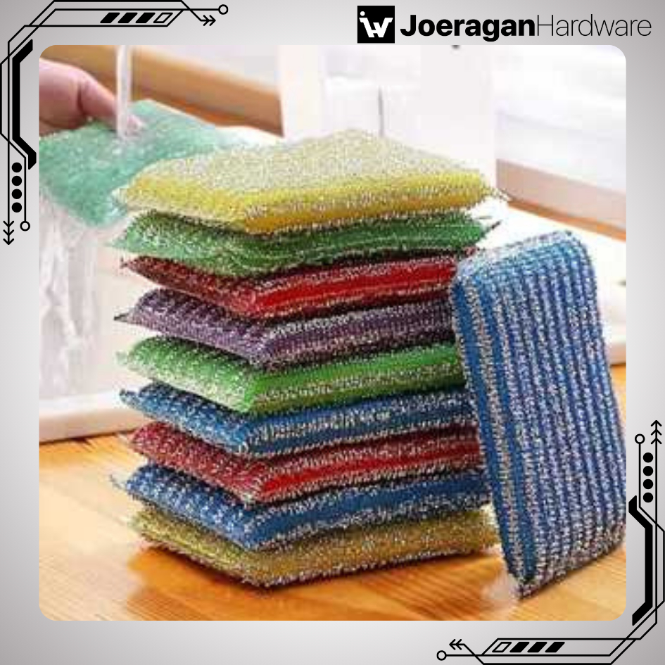 Jual Spons Cuci Piring Warna Warni Spon Sabut Jaring Alat Dishwashing ...