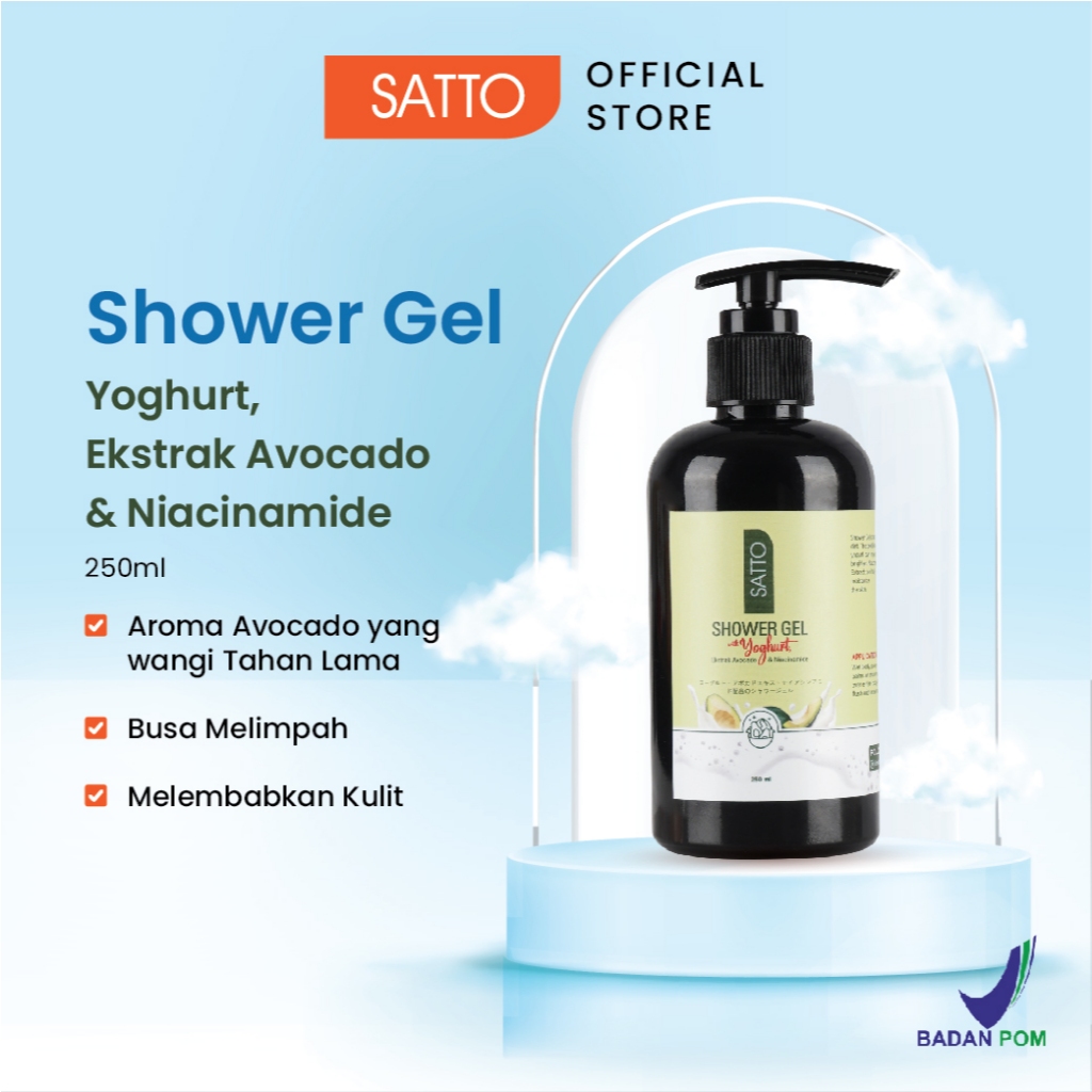 Jual Satto Shower Gel Yoghurt, Avocado & Niacinamide 250ML – Wangi ...
