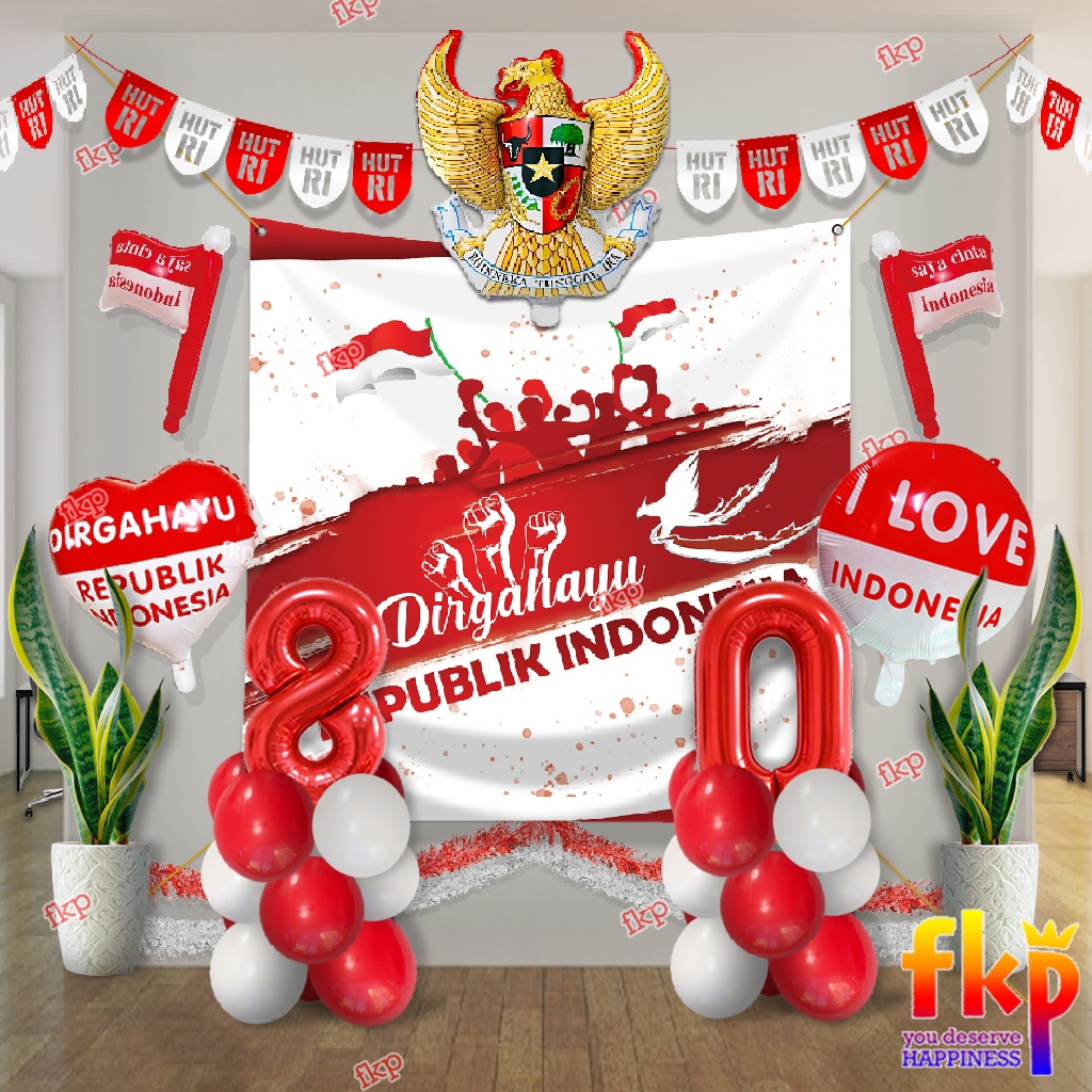 Jual Fun Kids Party Set Dekorasi 2Stand Spanduk Dirgahayu / Spanduk Hut ...