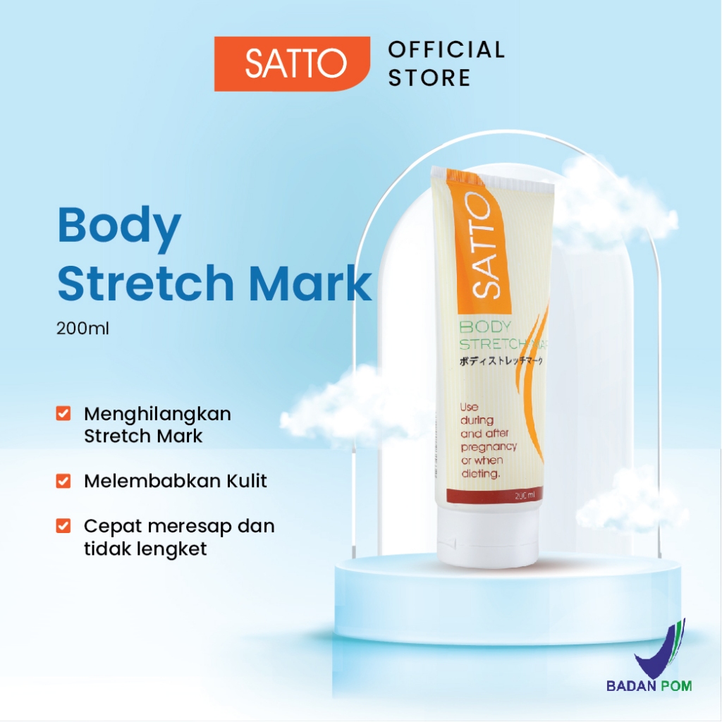 Jual Satto Body Stretch Mark Cream 200ML - Krim Penghilang Stretch Mark ...