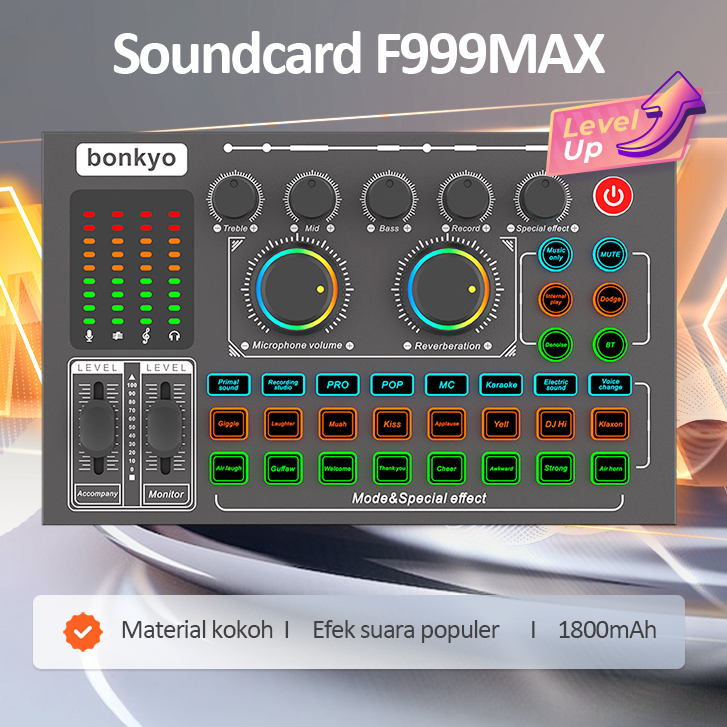 Jual Bonkyo Soundcard F999MAX/F999X/F999 live soundcard Dedicated sound ...
