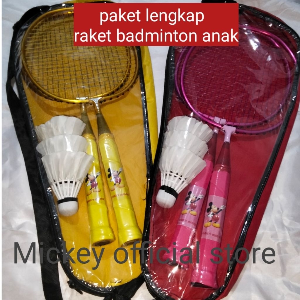 Jual Raket badminton anak balita / usia 3 - 6 tahun/paket lengkap raket ...