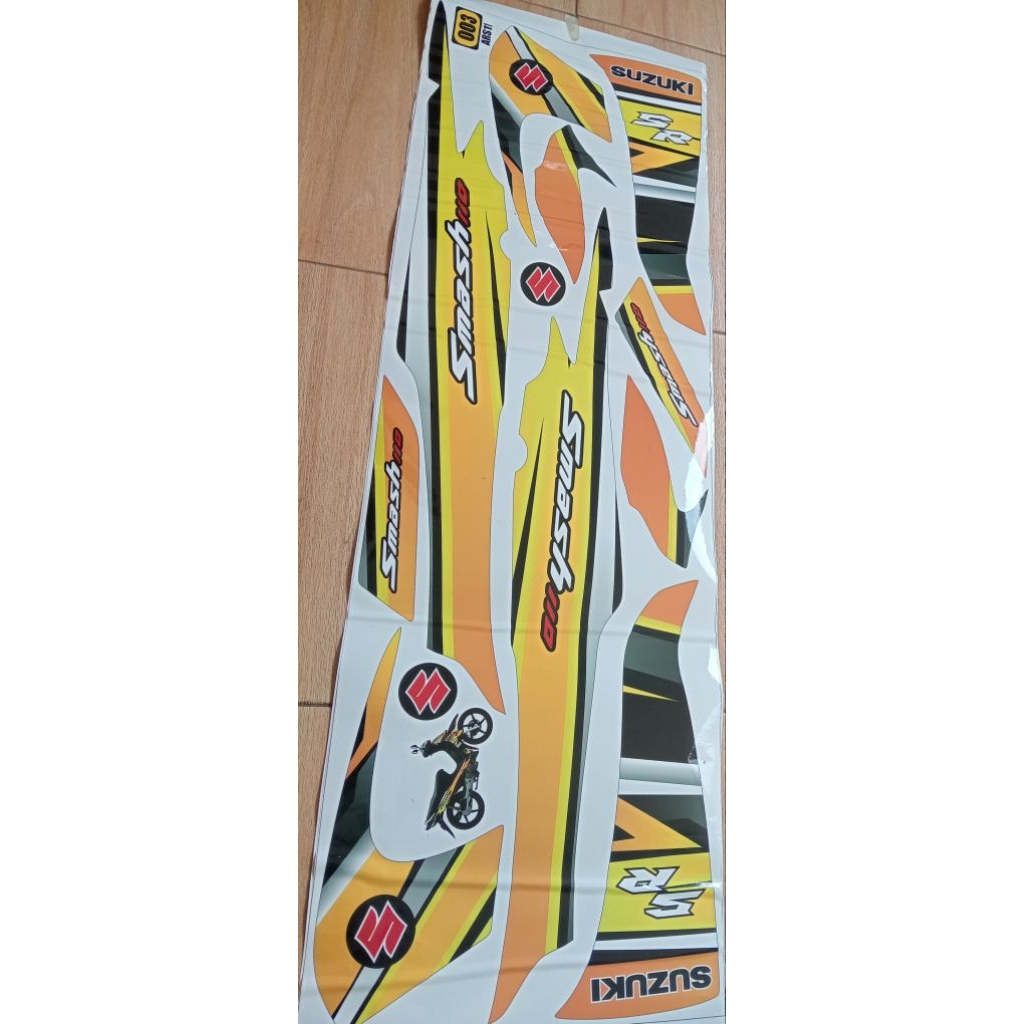 Jual Sticker Striping Suzuki smash variasi SR orange Ars 101 | Shopee ...
