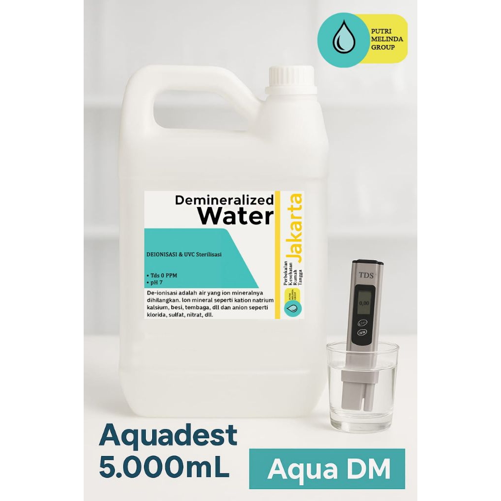 Jual Aquadest / Aqua DM / Pelarut kimia 5 liter | Shopee Indonesia