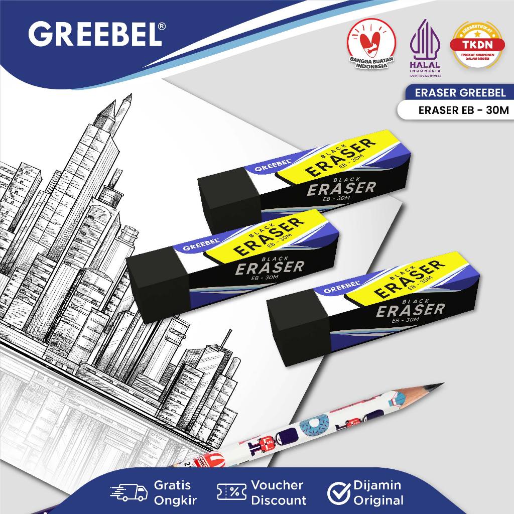 Jual GREEBEL Eraser (PCS) / Stip Hapusan / Penghapus Pensil | Shopee ...