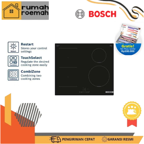 Jual Bosch PWP611BB5E Induction Hob / Kompor Induksi Hitam Series 4 ...
